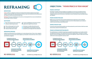 Reframing Guide | Sales Graphics and Worksheets | Hoffeld Group
